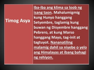 ANG KLIMA SA ASYA.pptx