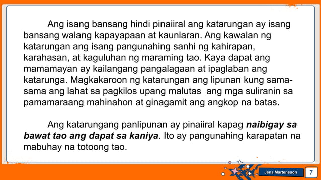 Ang konsepto ng katarungan | PPT