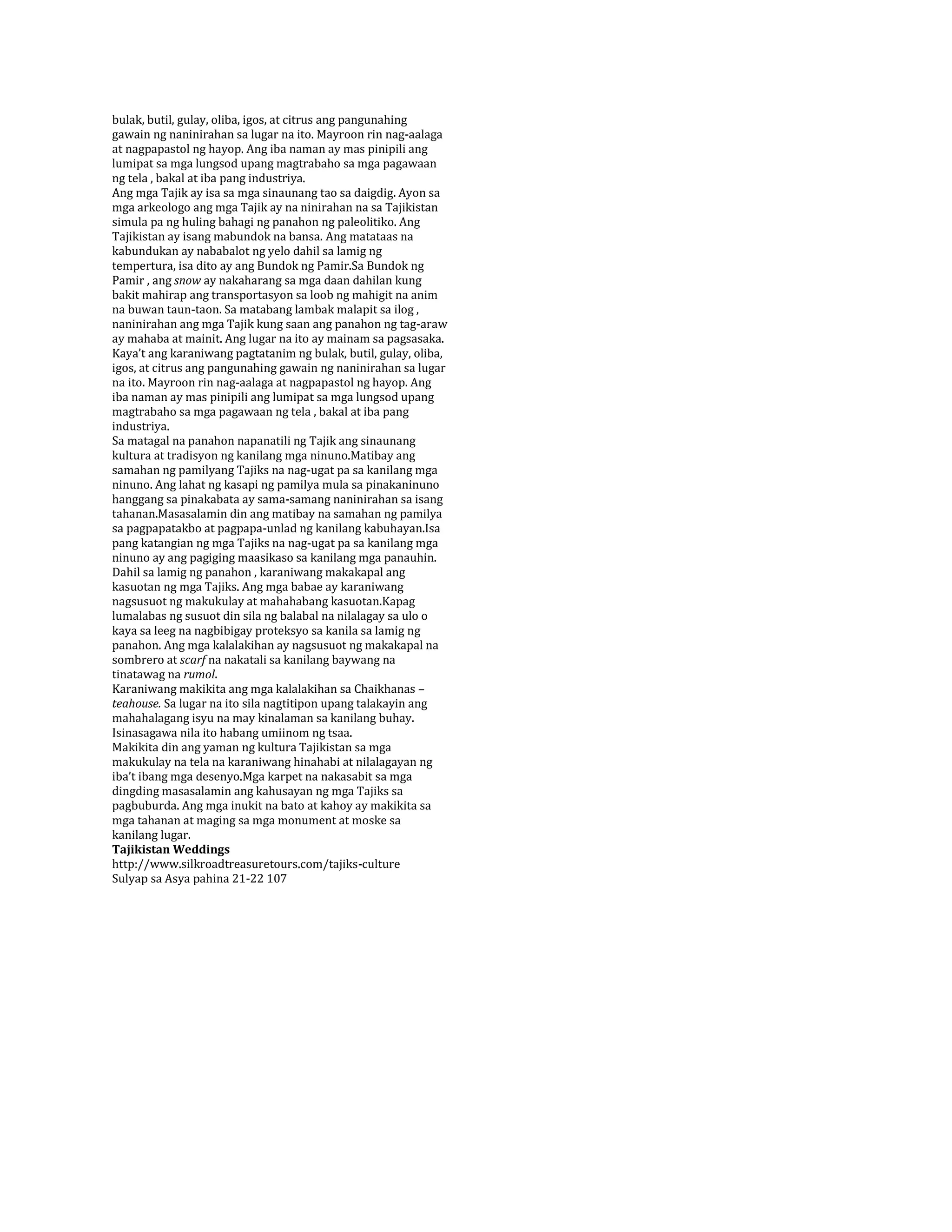 Ang kontinente ng asya | DOCX