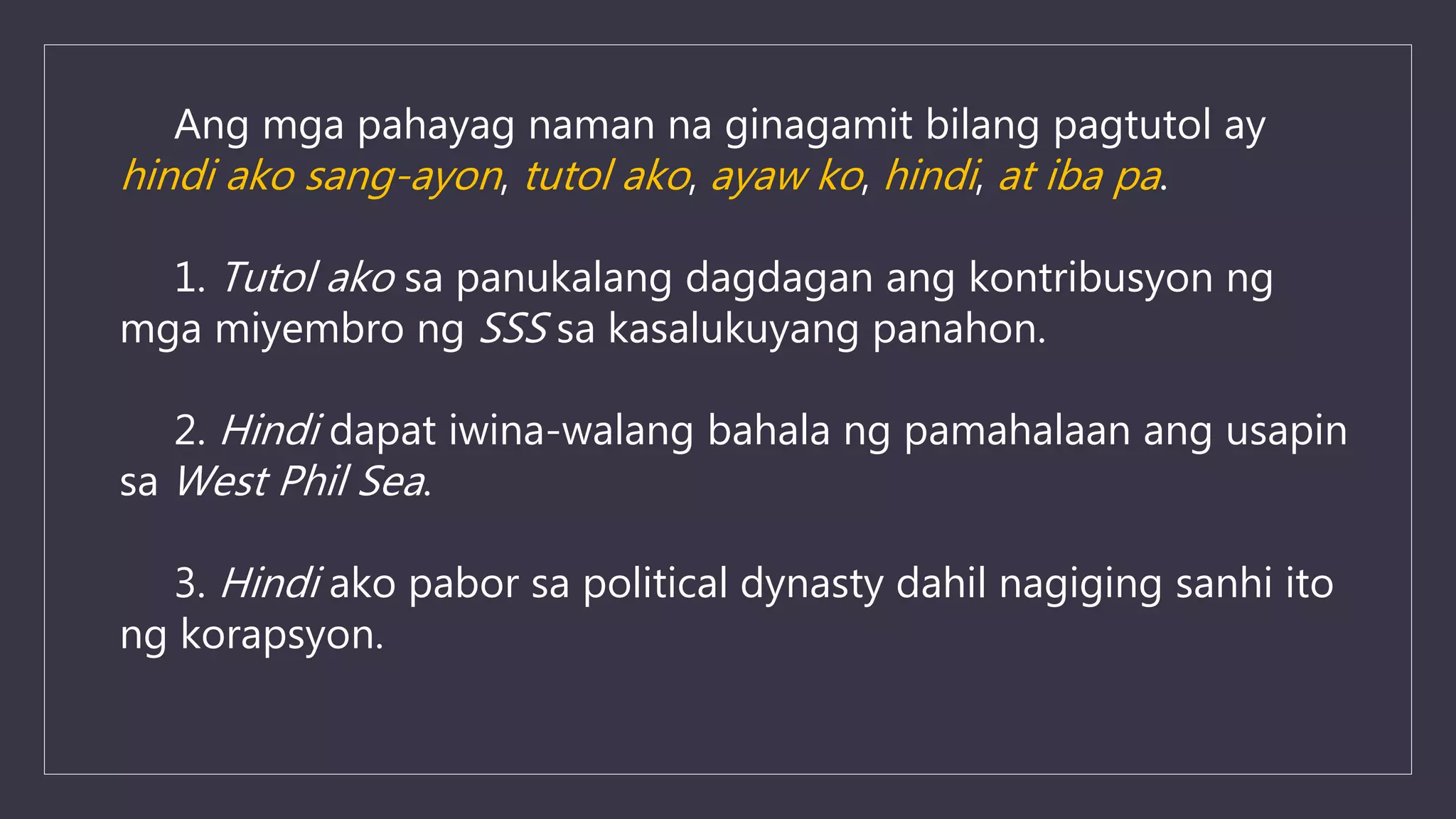 Angkop na pahayag sa pagbigay ng puna | PPTX