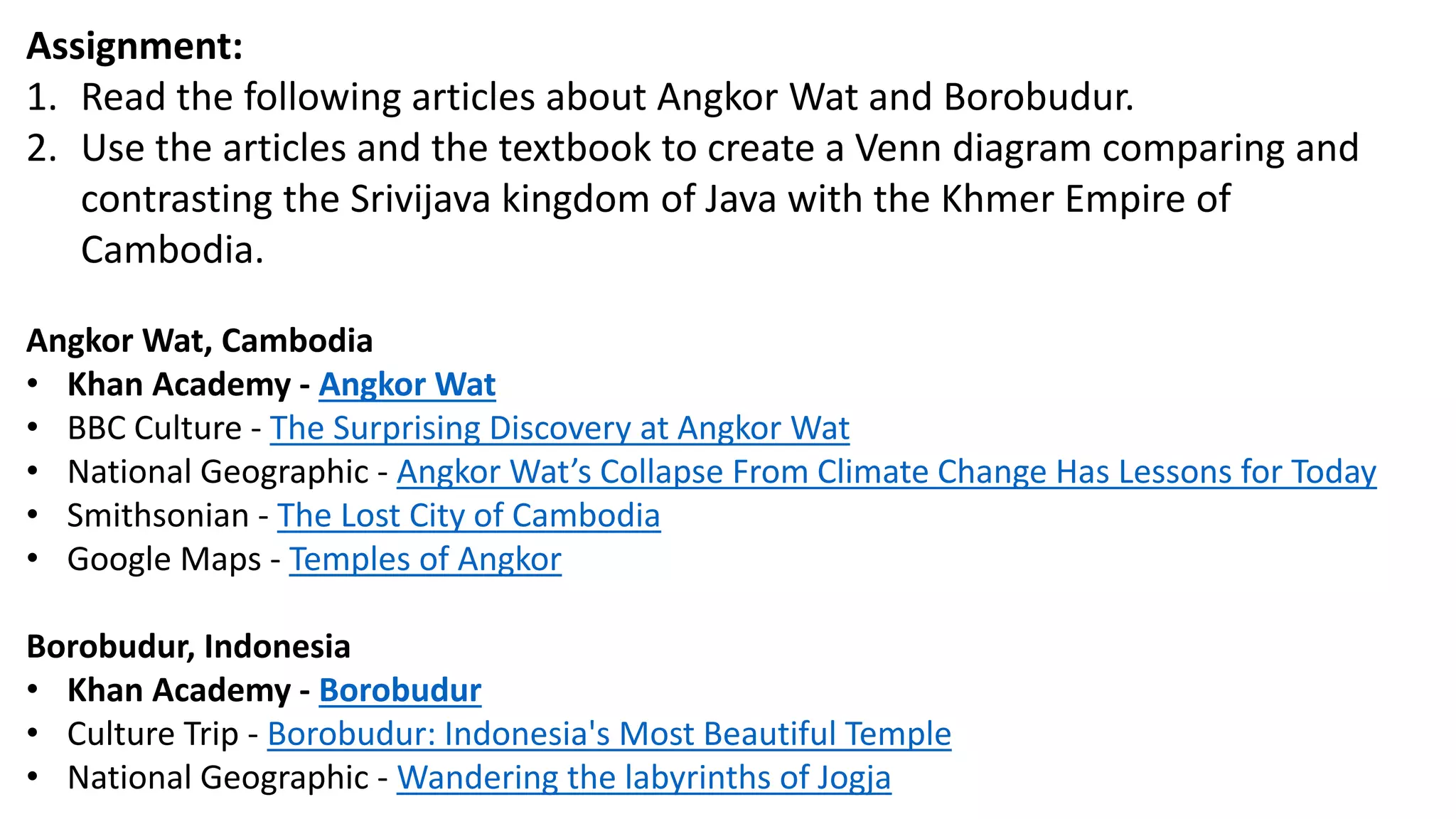 Angkor wat and borobudur | PPTX