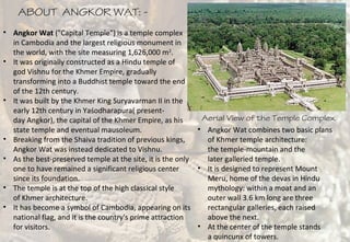 AngkorWat Temple- Conservation, Preservation and Restoration. | PPT