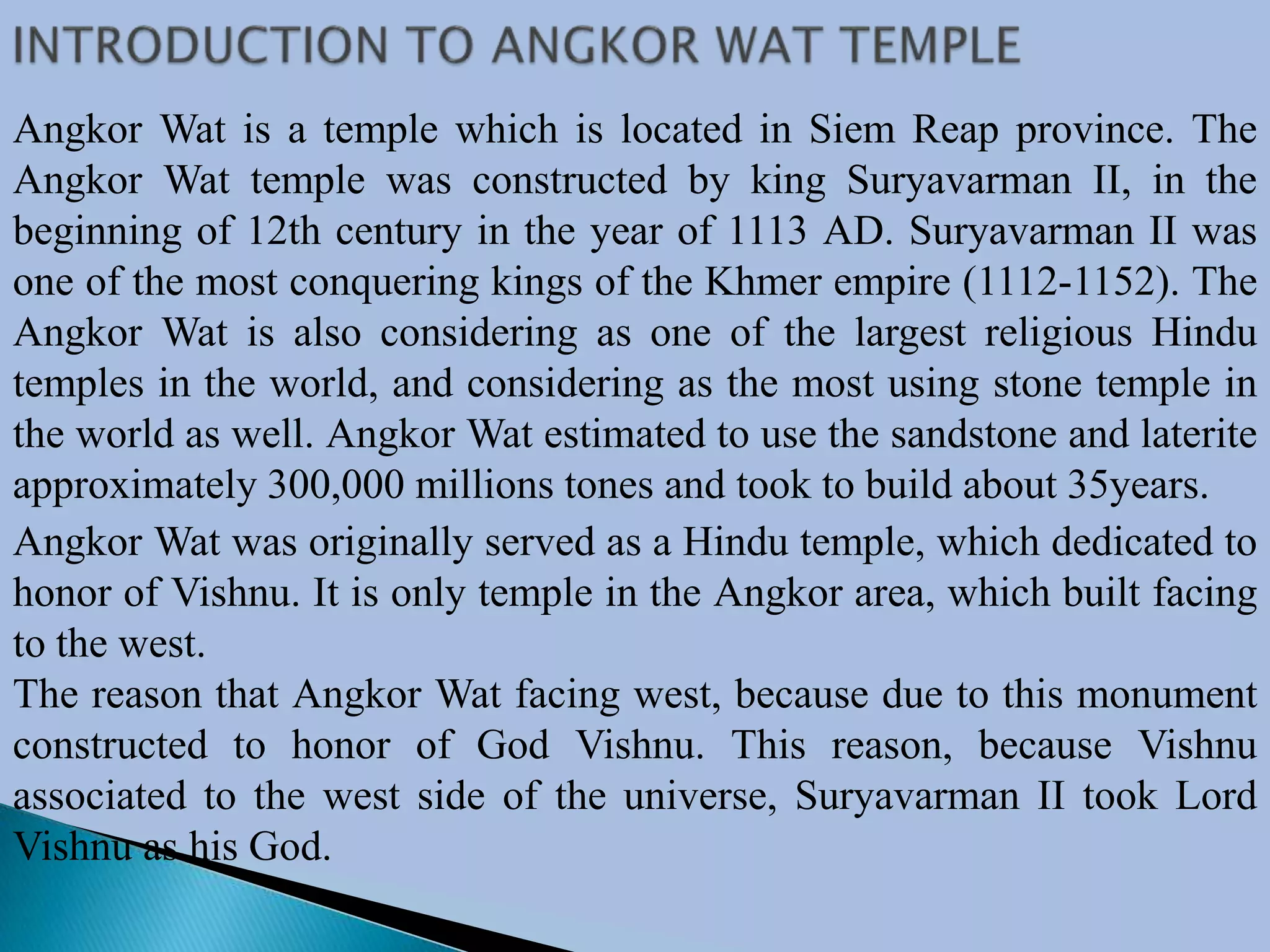 Angkor Wat Temple on Study Tour | PPTX