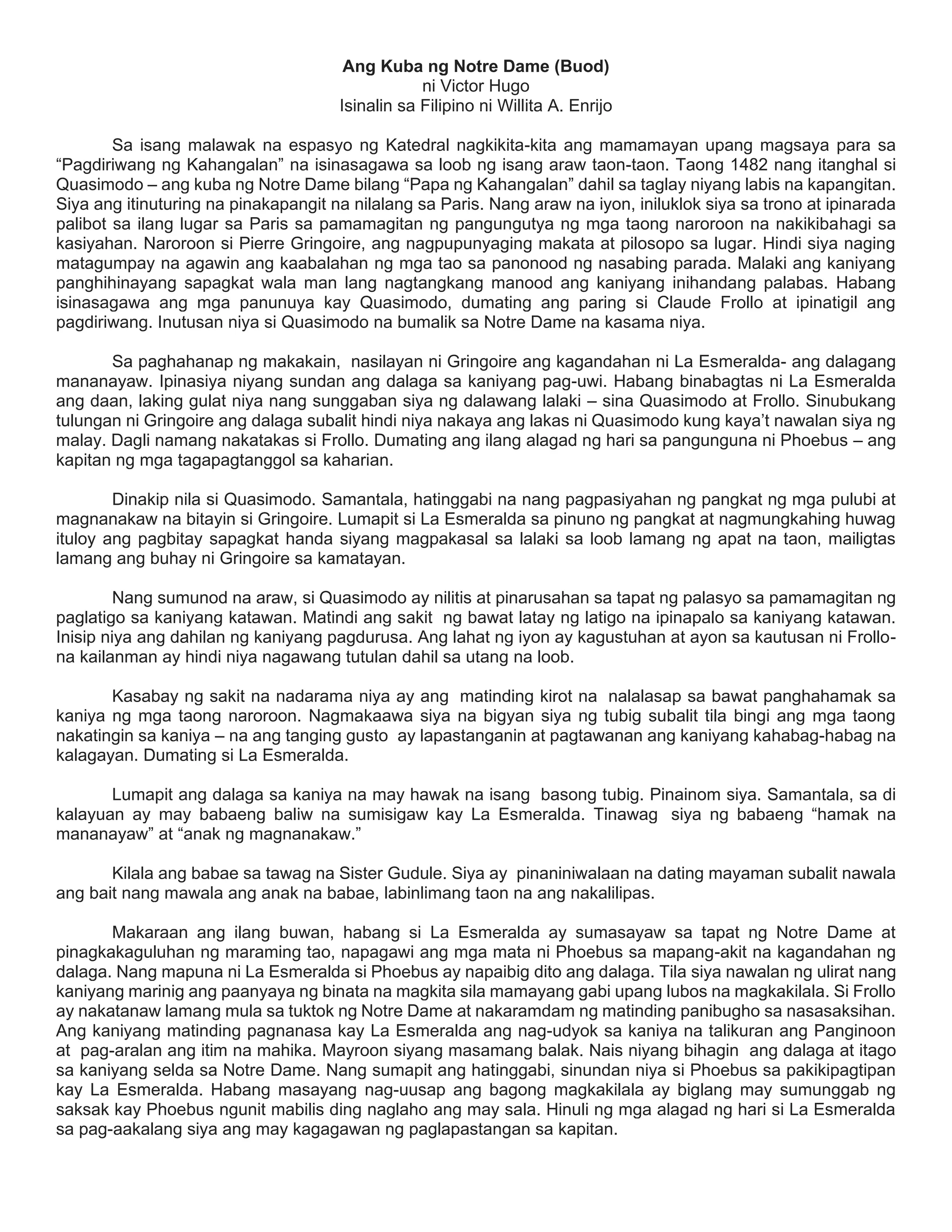 grade 10 buod ng Ang Kuba ng Notre Dame.pdf