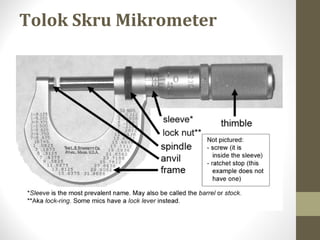 Angkup vernier & tolo skru mickometer | PPT