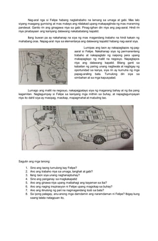 Ang kuwento ni Felipe | DOCX