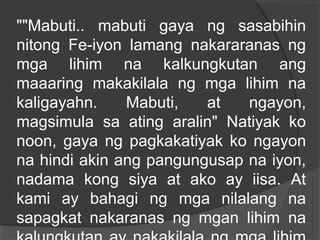 Ang kuwento ni mabuti | PPT
