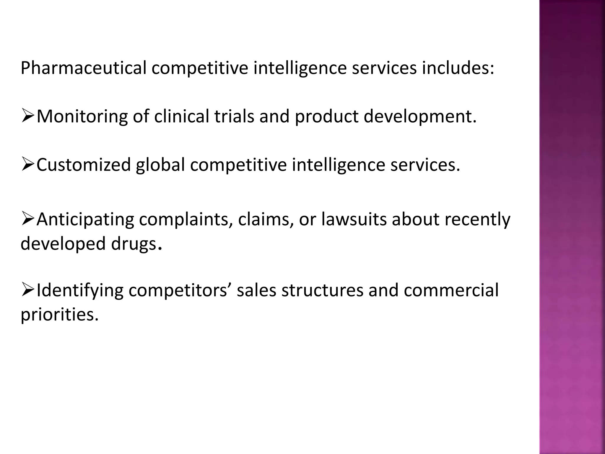 Pharmaceutical competitive intelligence | PPTX
