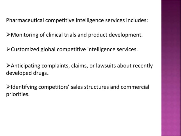 Pharmaceutical competitive intelligence | PPTX