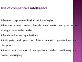 Pharmaceutical competitive intelligence | PPTX