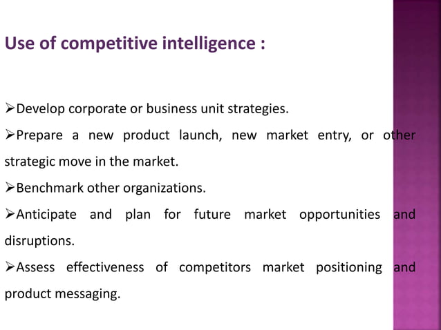 Pharmaceutical competitive intelligence | PPTX