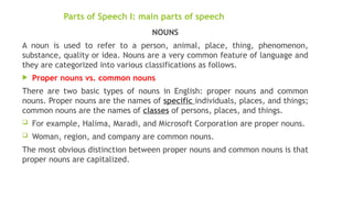 Comprehensive English Grammar: Nouns, Pronouns, and Verbs Explained | PPTX