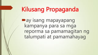 Ang Layunin at Resulta ng Pagkakatatag ng Kilusang.pptx