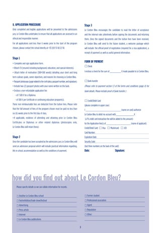 Le Cordon Bleu Paris 2011 | PDF