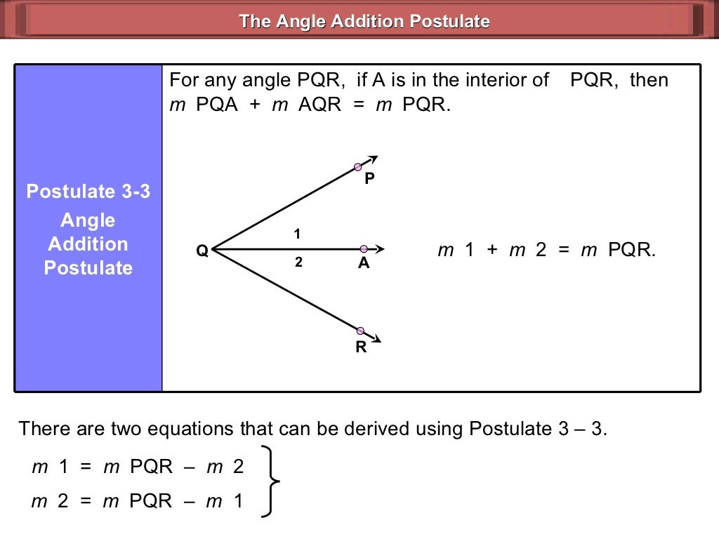 Angle Addition Postulate Geometry 3 3 Angle Addition Postulate Geometry 3 3