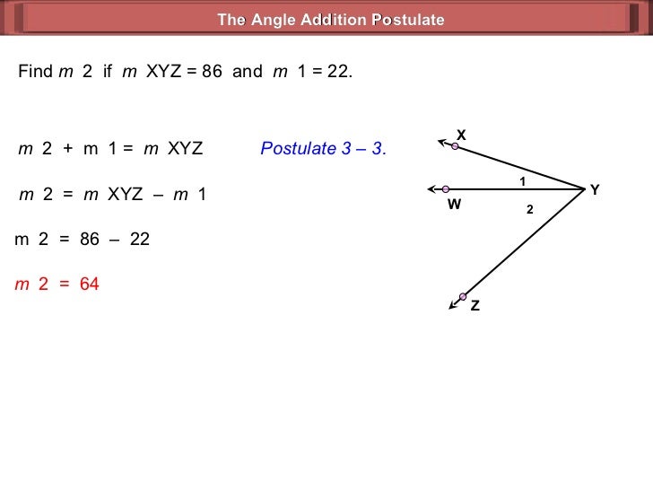 Angle Addition Postulate (Geometry 3_3)