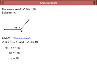 Angle Measure (Geometry 3_2) | PPT
