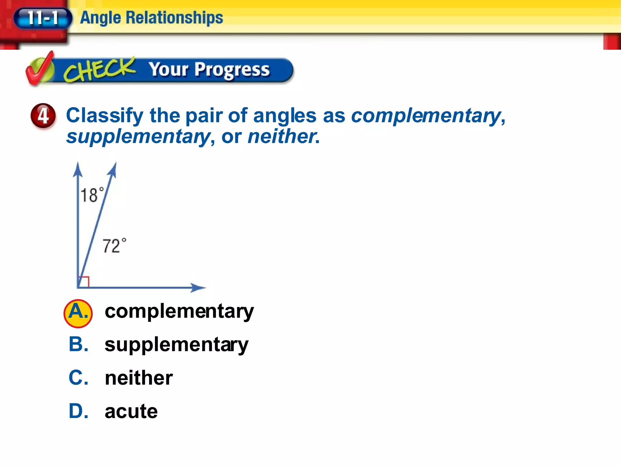 Angle Relationships Power Point | PPT