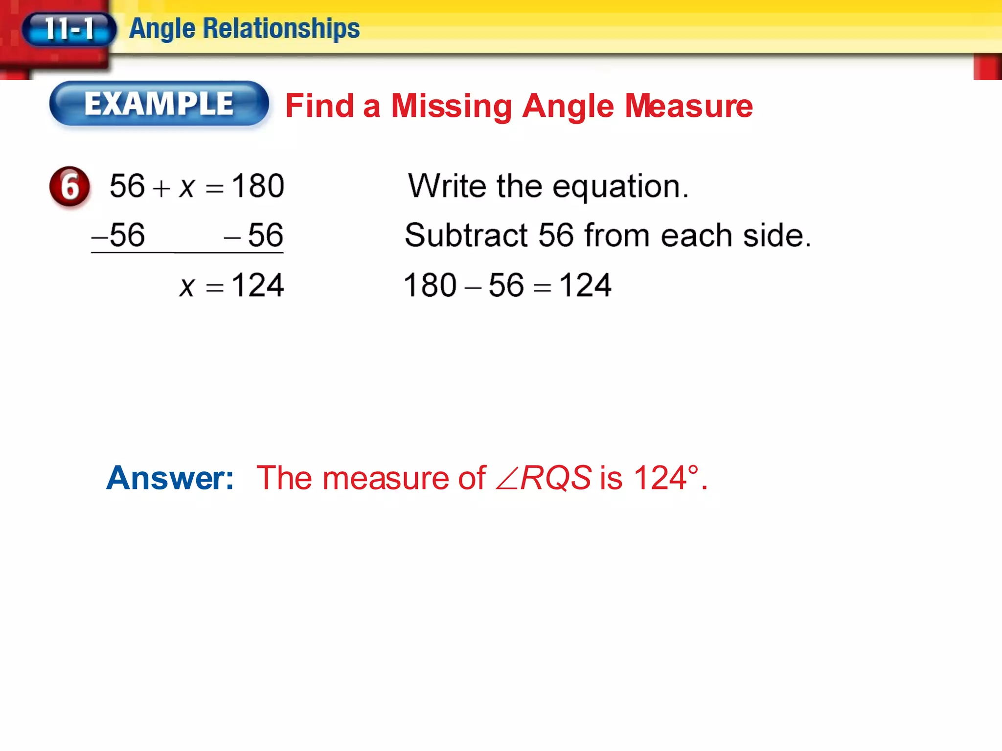 Angle Relationships Power Point | PPT