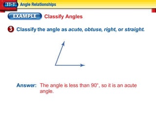 Angle Relationships Power Point | PPT