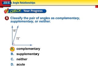Angle Relationships Power Point | PPT