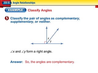 Angle Relationships Power Point | PPT
