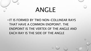 Angle and angle measures | PPTX | 3-D Graphics | Computer Software and Applications