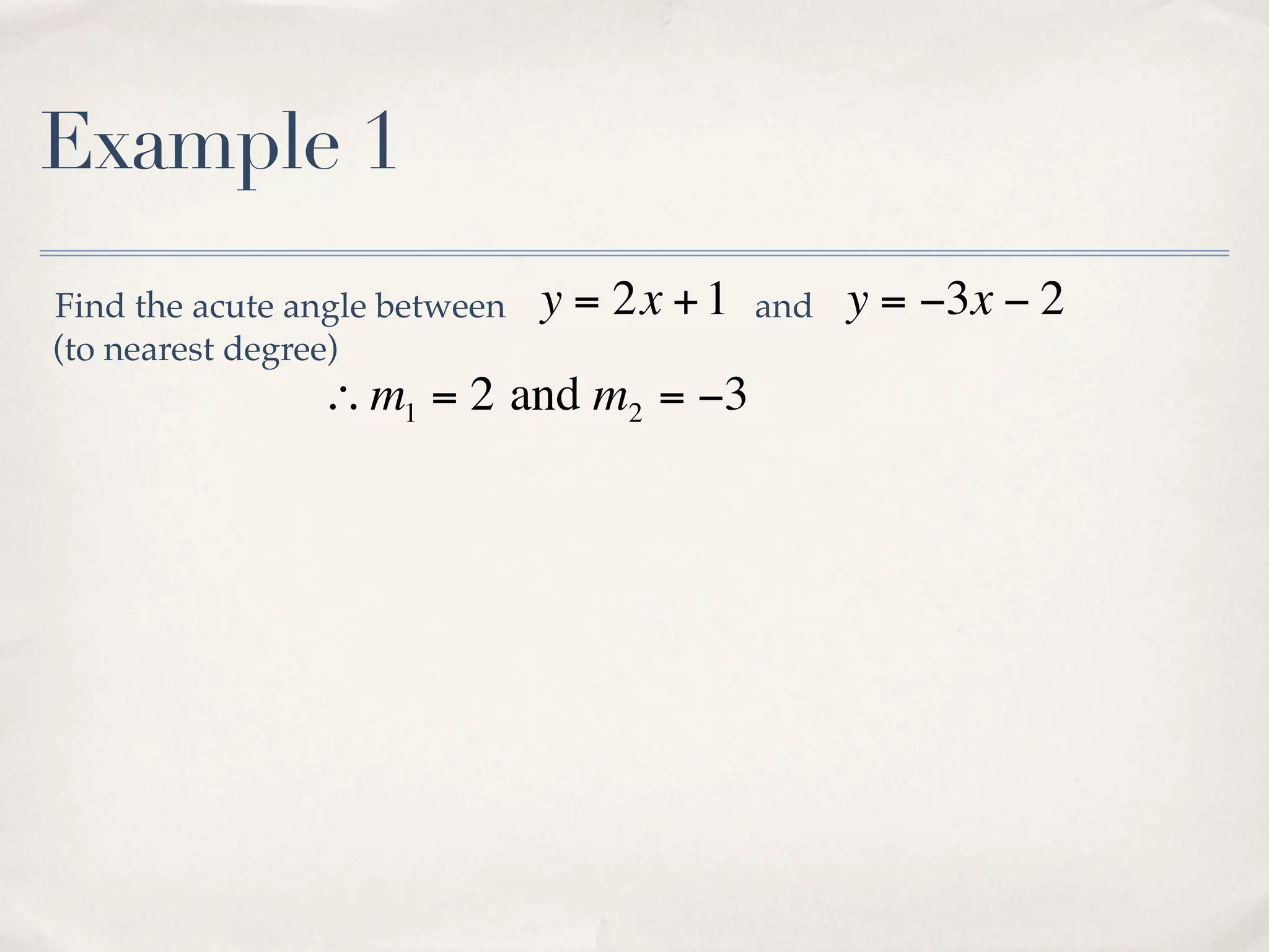 Angle between 2 lines | KEY