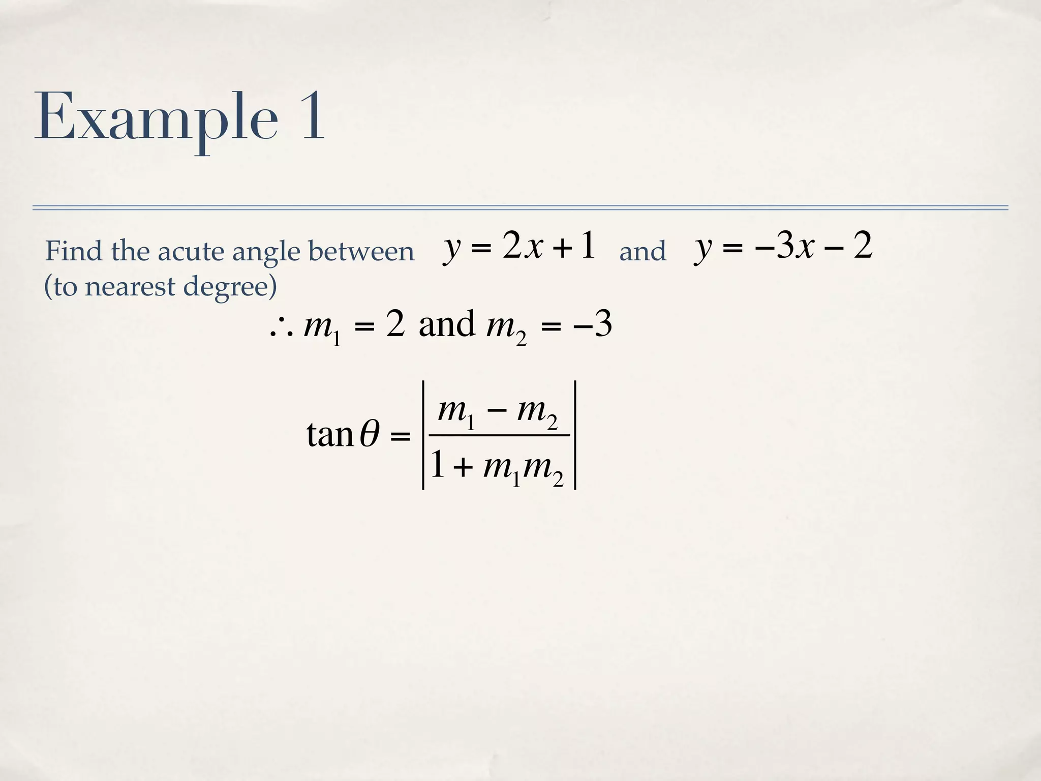 Angle between 2 lines | PPT