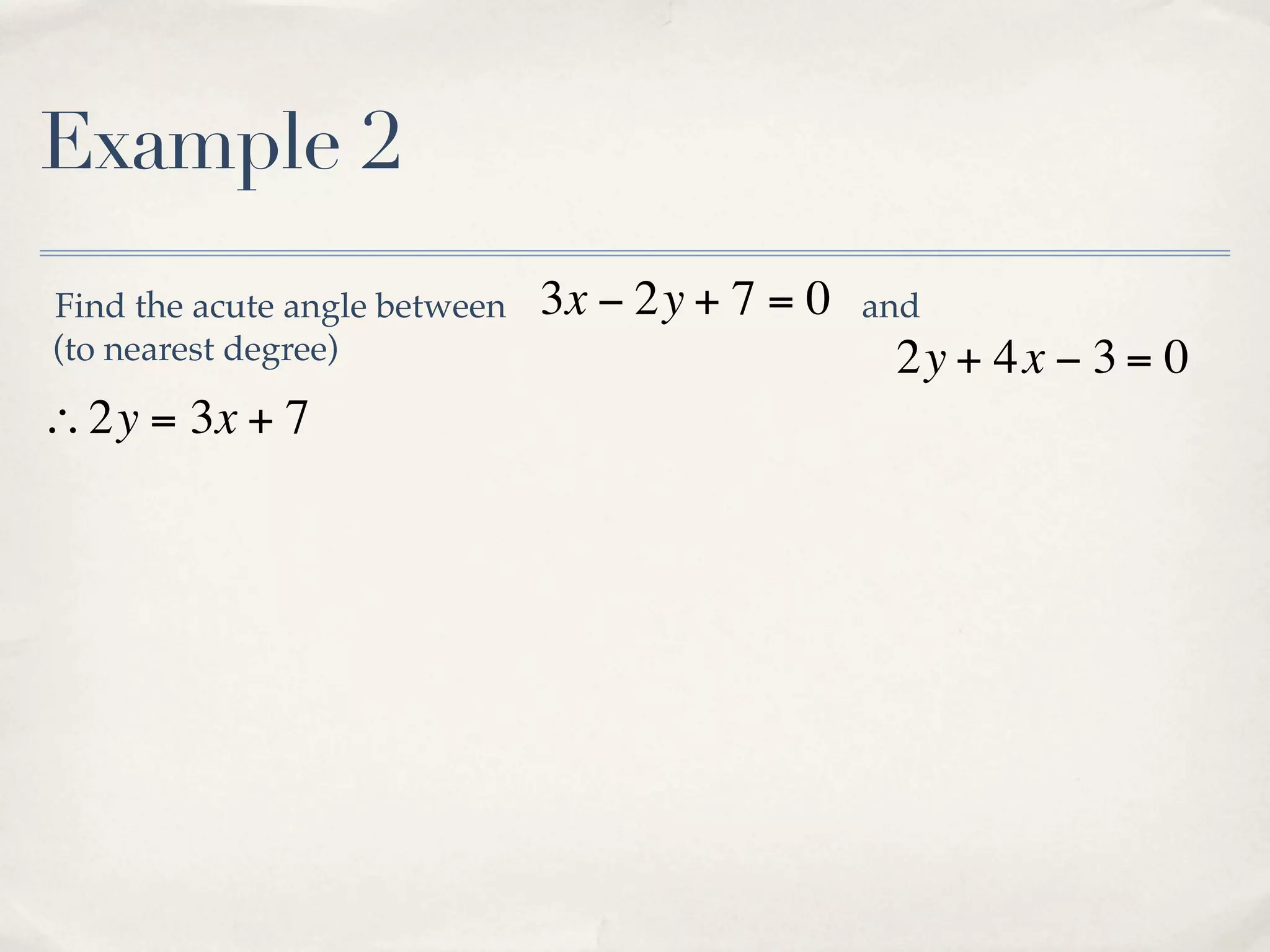 Angle between 2 lines | KEY