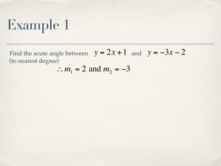 Angle between 2 lines | KEY