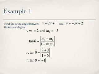 Angle between 2 lines | KEY