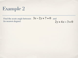 Angle between 2 lines | KEY