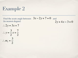Angle between 2 lines | KEY
