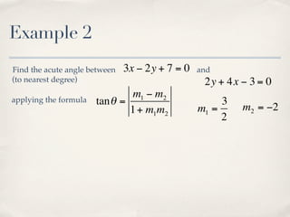 Angle between 2 lines | KEY