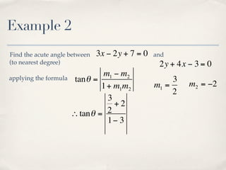Angle between 2 lines | KEY