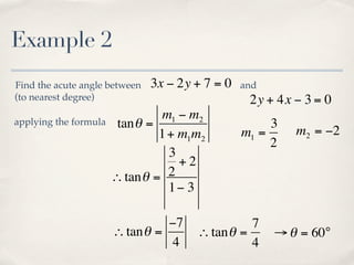 Angle between 2 lines | KEY