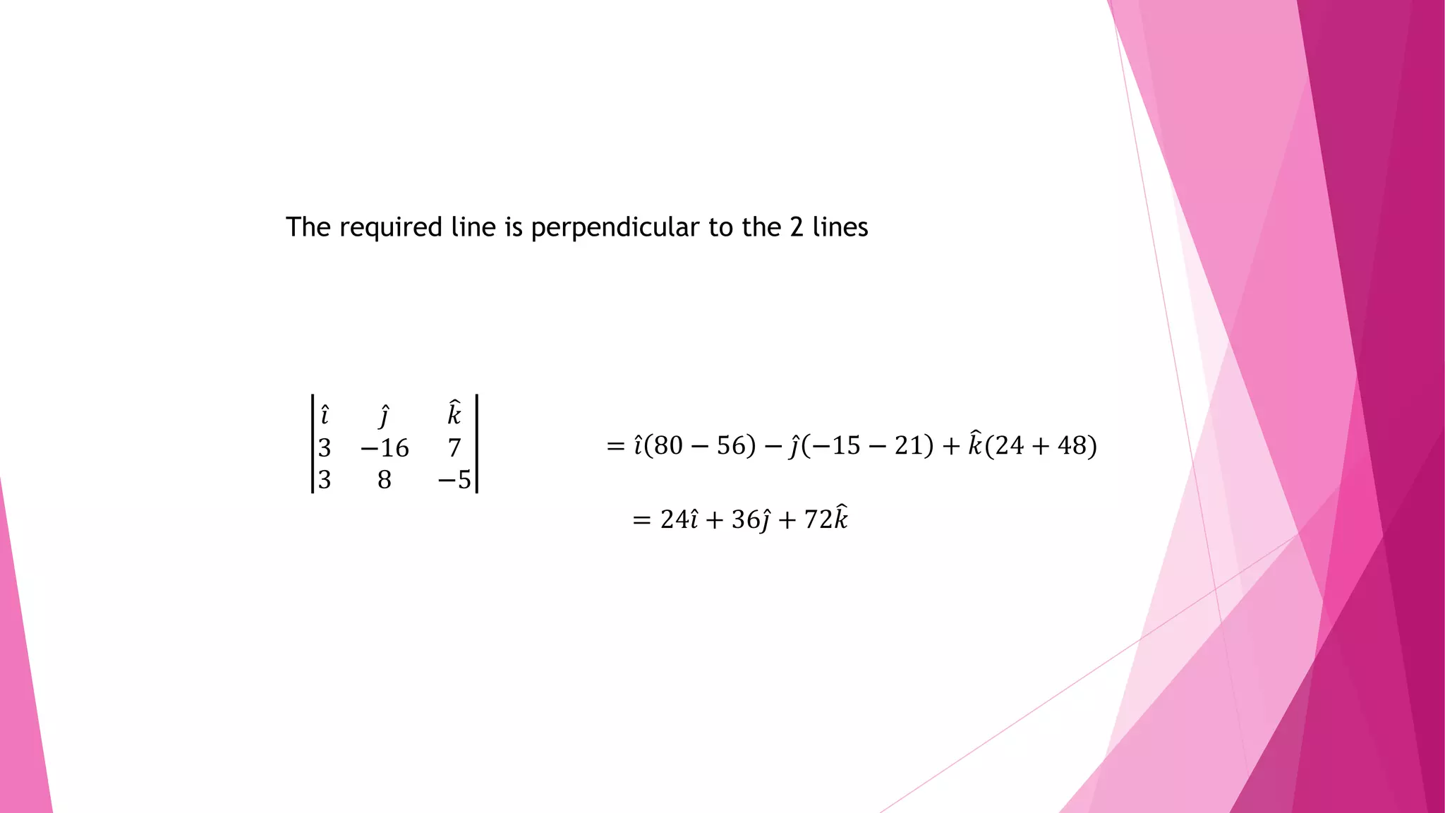 3 D GEOMETRY - ANGLE BETWEEN 2 LINES | PPTX