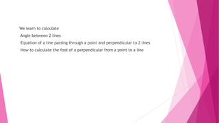 3 D GEOMETRY - ANGLE BETWEEN 2 LINES | PPTX | Science