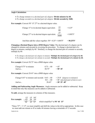 Anglecalc | PDF