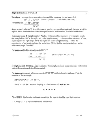 Anglecalc | PDF