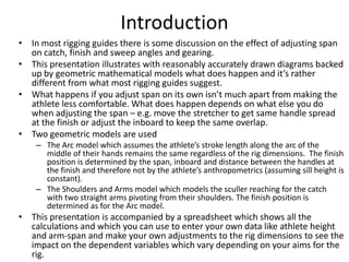 Rowing Rigging practical: Angle changes due to span & inboard | PPTX