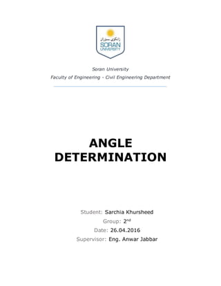 Angle determination - Report | DOCX