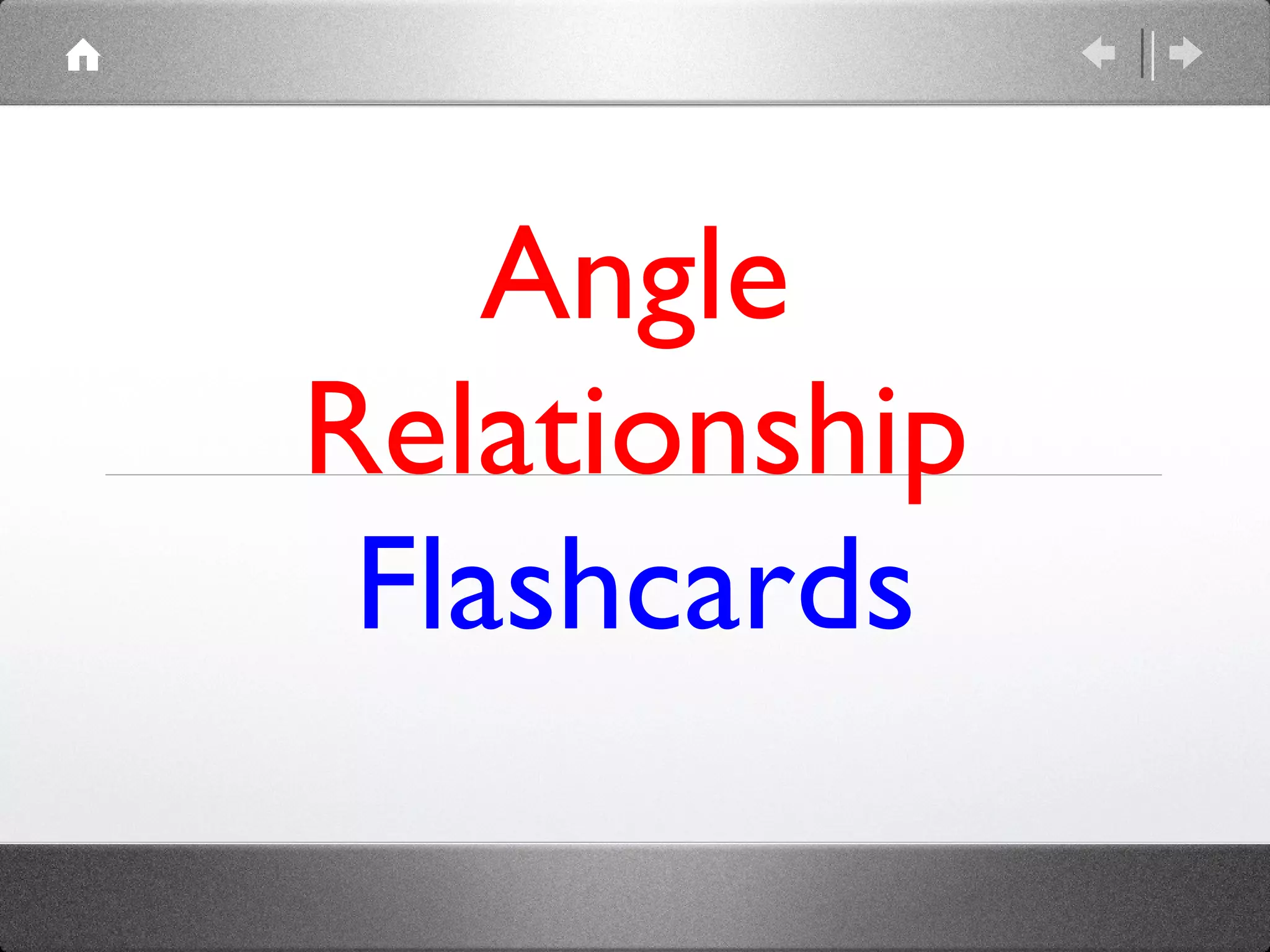 Angle Relationship Flashcards | PPT