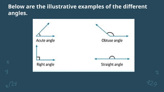 Grade 4 angles, kind of angles, types of angles | PPTX
