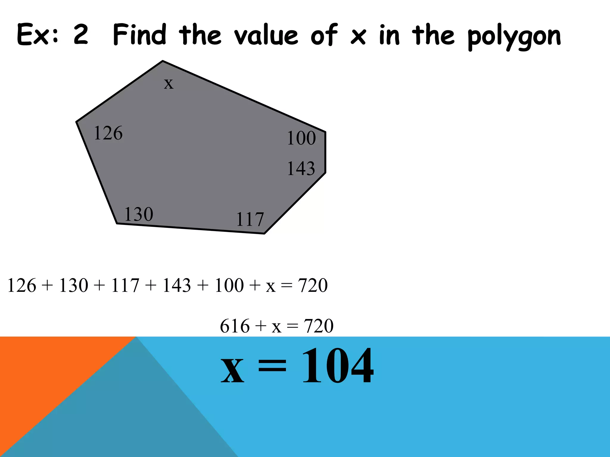 Angle measures in polygons lesson | PPTX