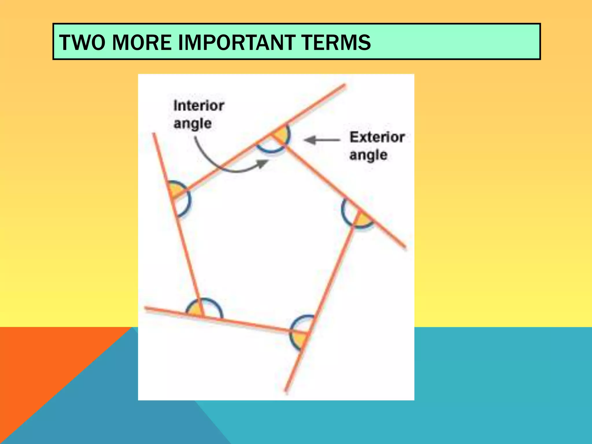 Angle measures in polygons lesson | PPTX