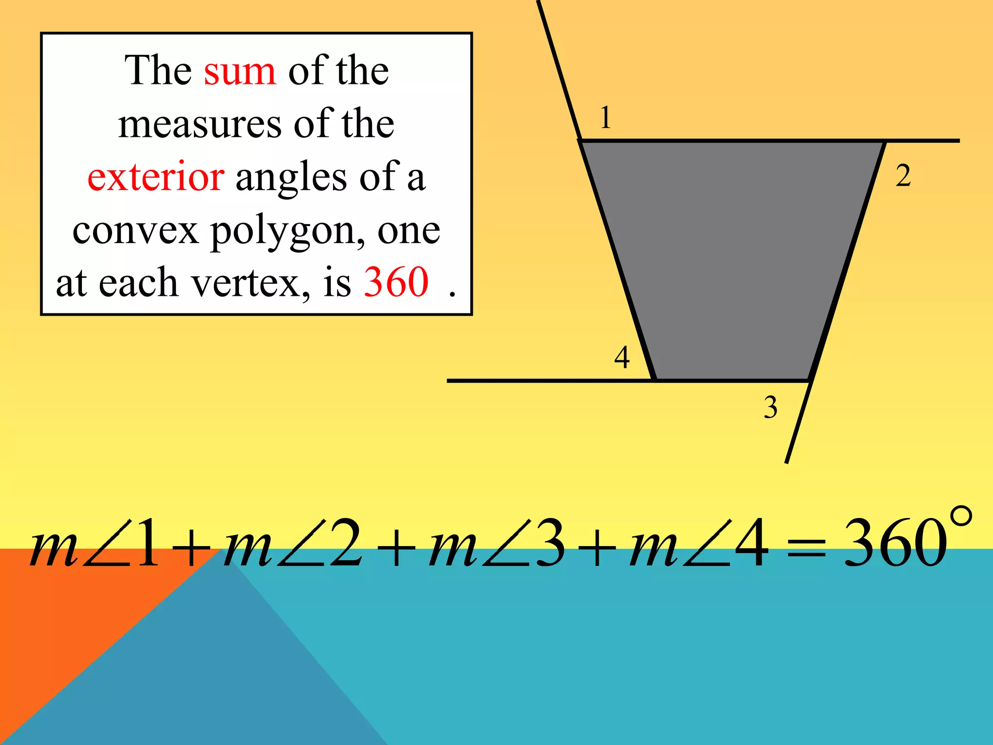 Angle measures in polygons lesson | PPTX