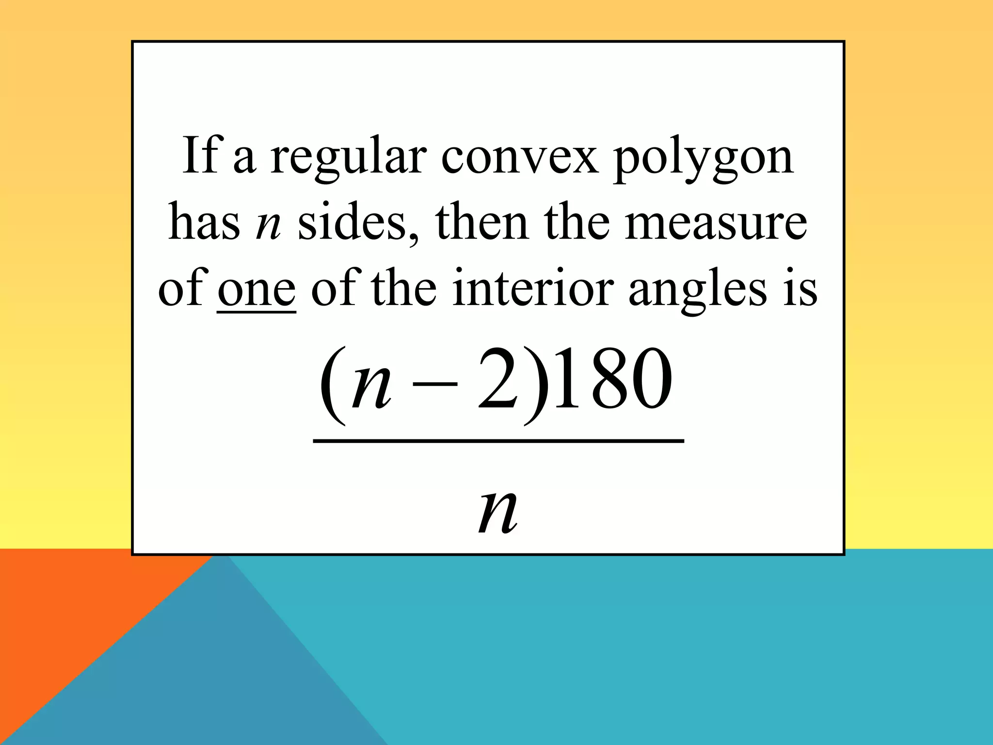 Angle measures in polygons lesson | PPTX