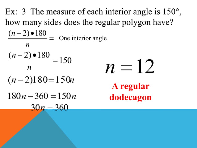 Angle measures in polygons lesson | PPTX